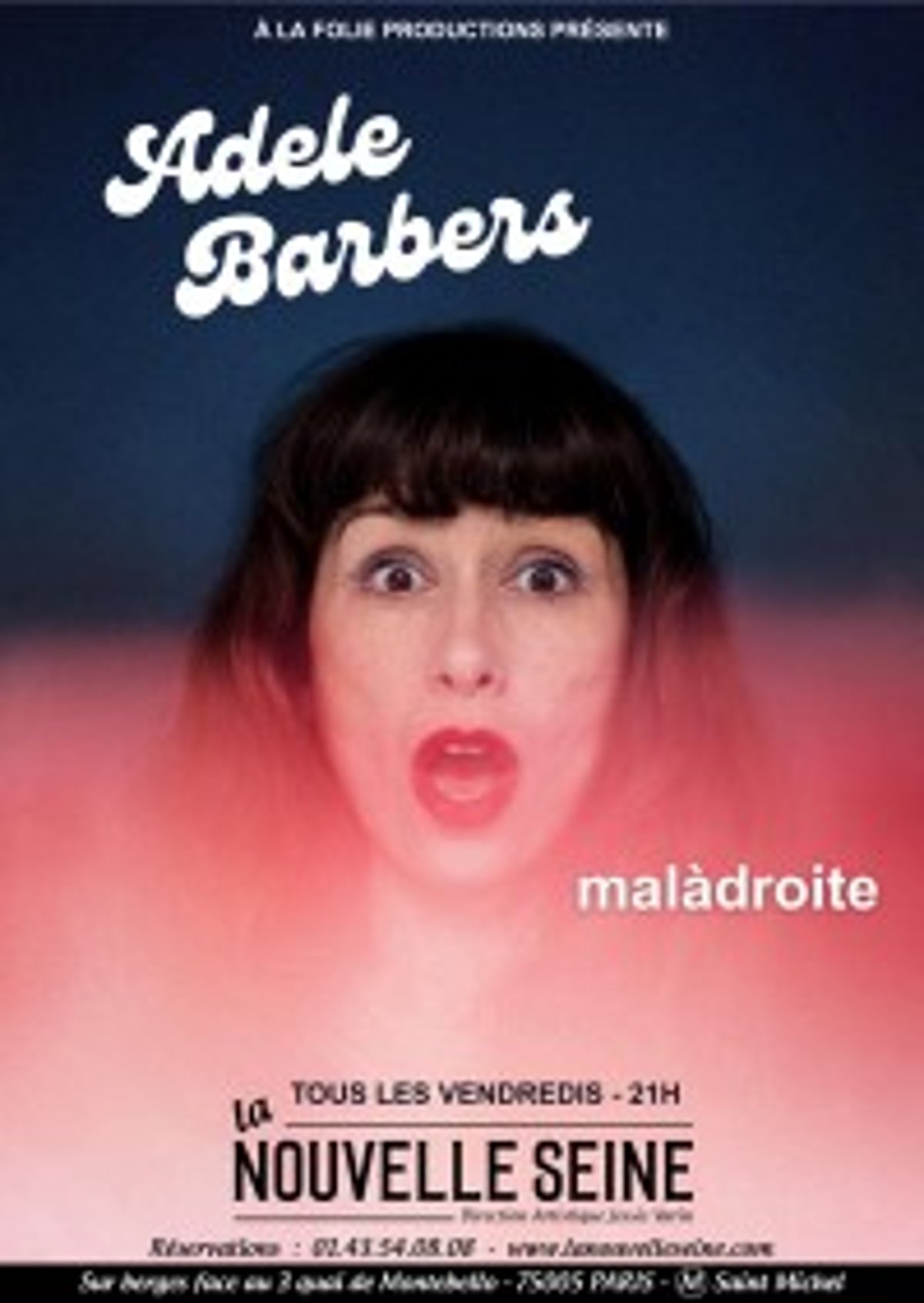 Spectacle Adele Barbers à Paris jusqu'au 26/06/2026