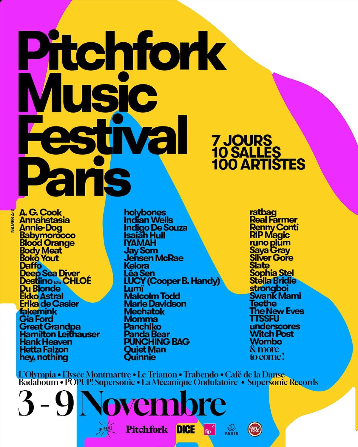 Pitchfork Music Festival 2026 Paris programmation, dates et billetterie