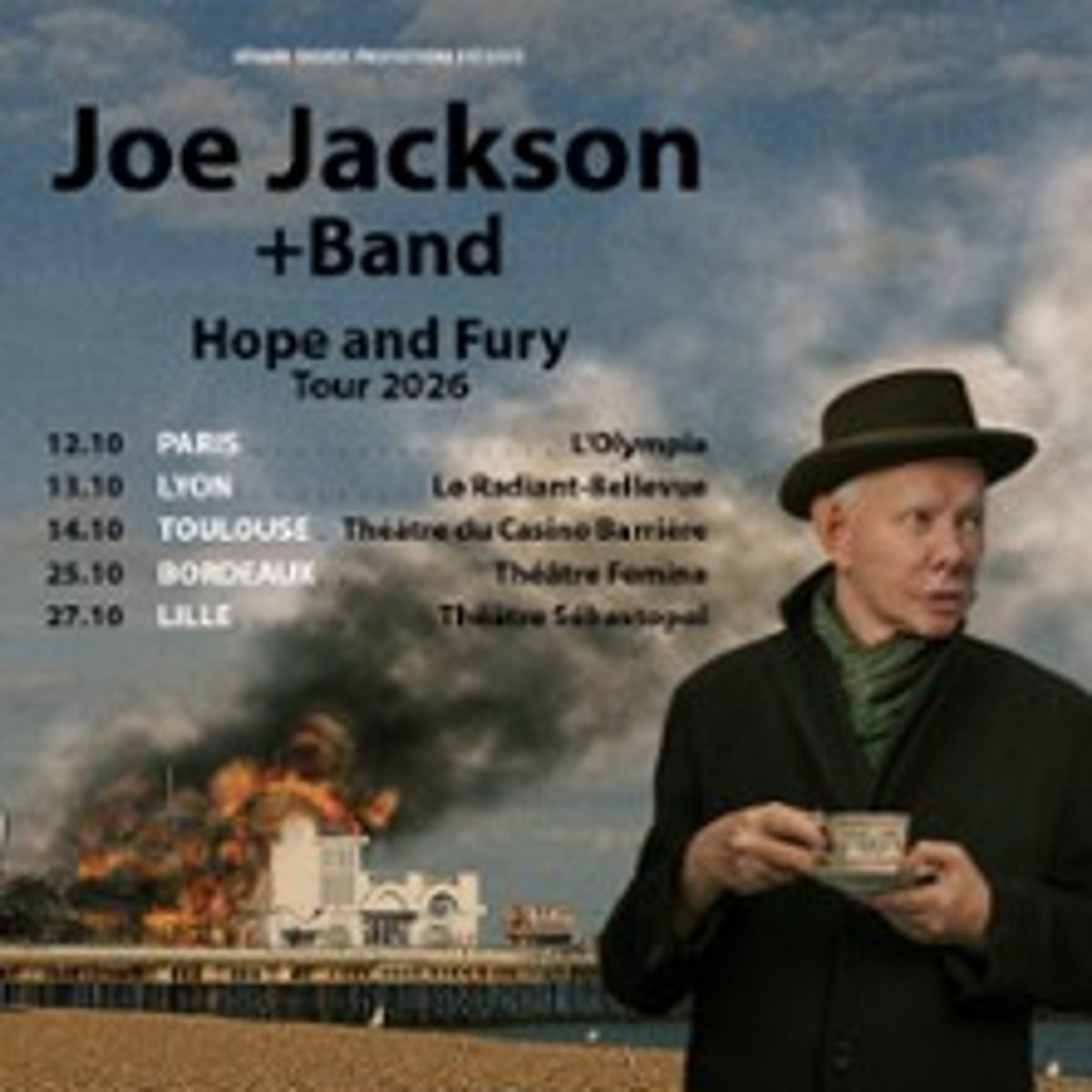 Concert Joe Jackson, Hope And Fury Tour 2026 à Paris le 12/10/2026