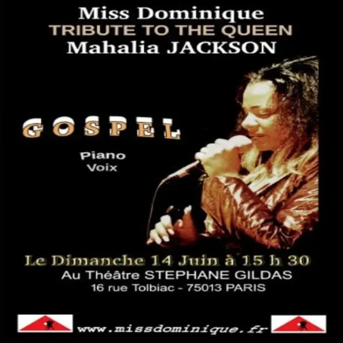 Concert gospel Miss Dominique à Paris — 14 juin 2026
